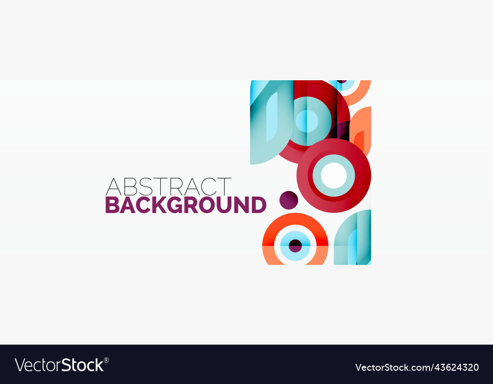 Abstract round shapes background minimalist Vector Image