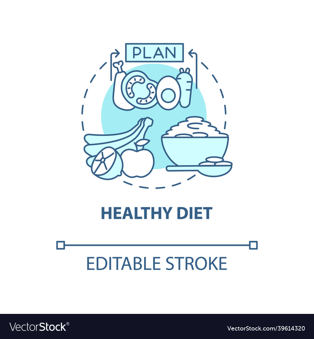 Healthy diet concept icon Royalty Free Vector Image