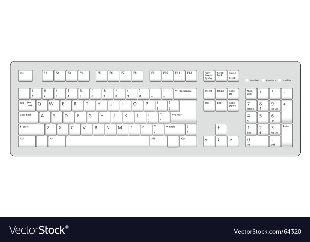 Keyboard Royalty Free Vector Image - VectorStock