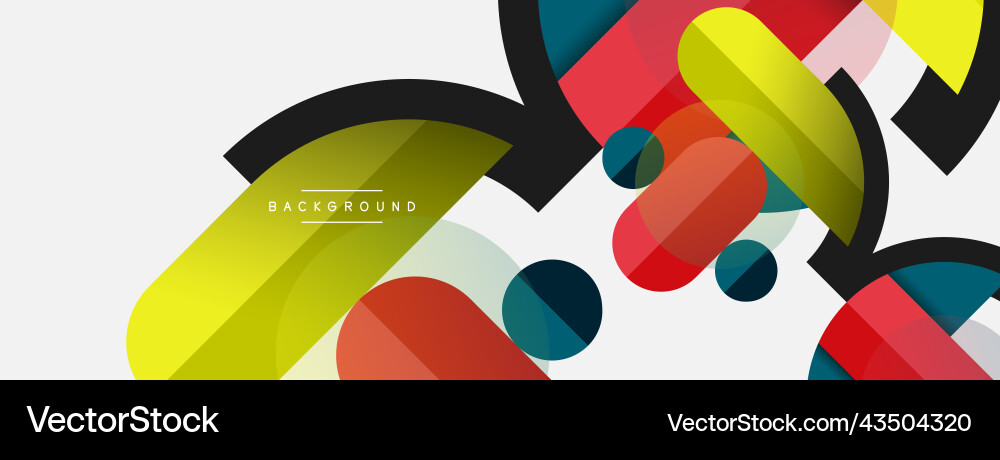 Round geometric shapes lines and circles Vector Image