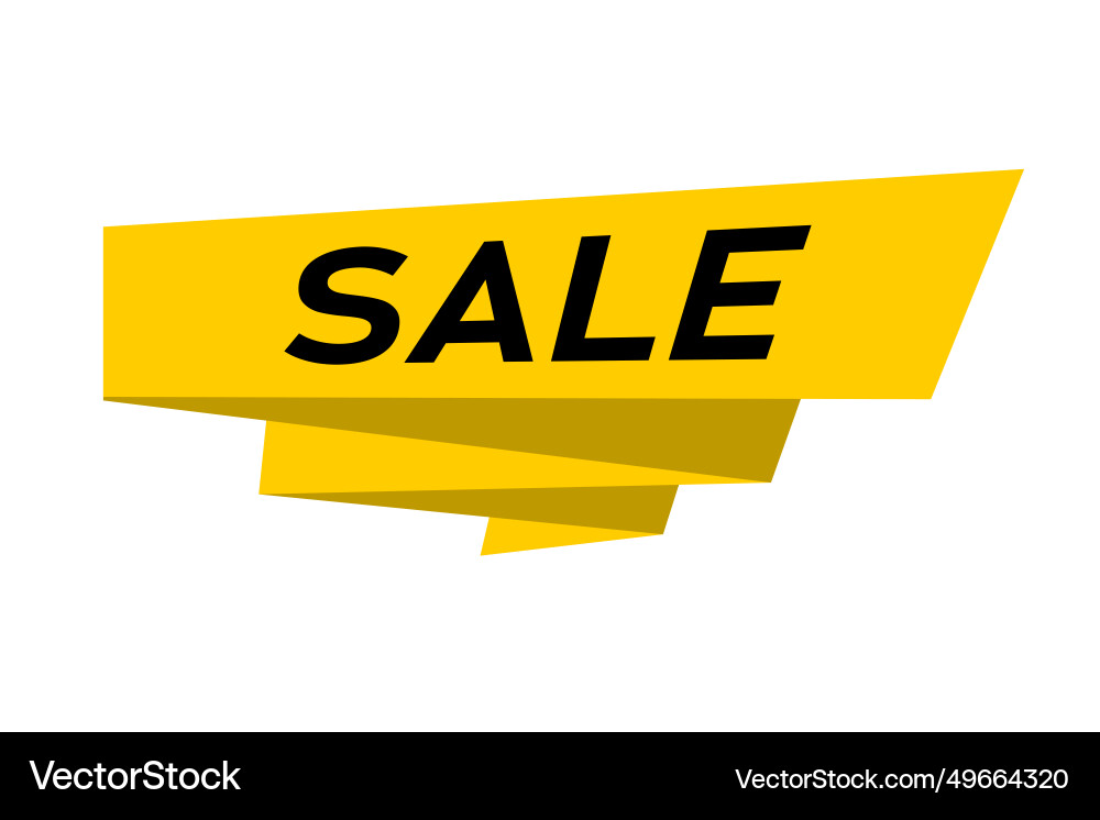 Sale - folded ribbon banner Royalty Free Vector Image