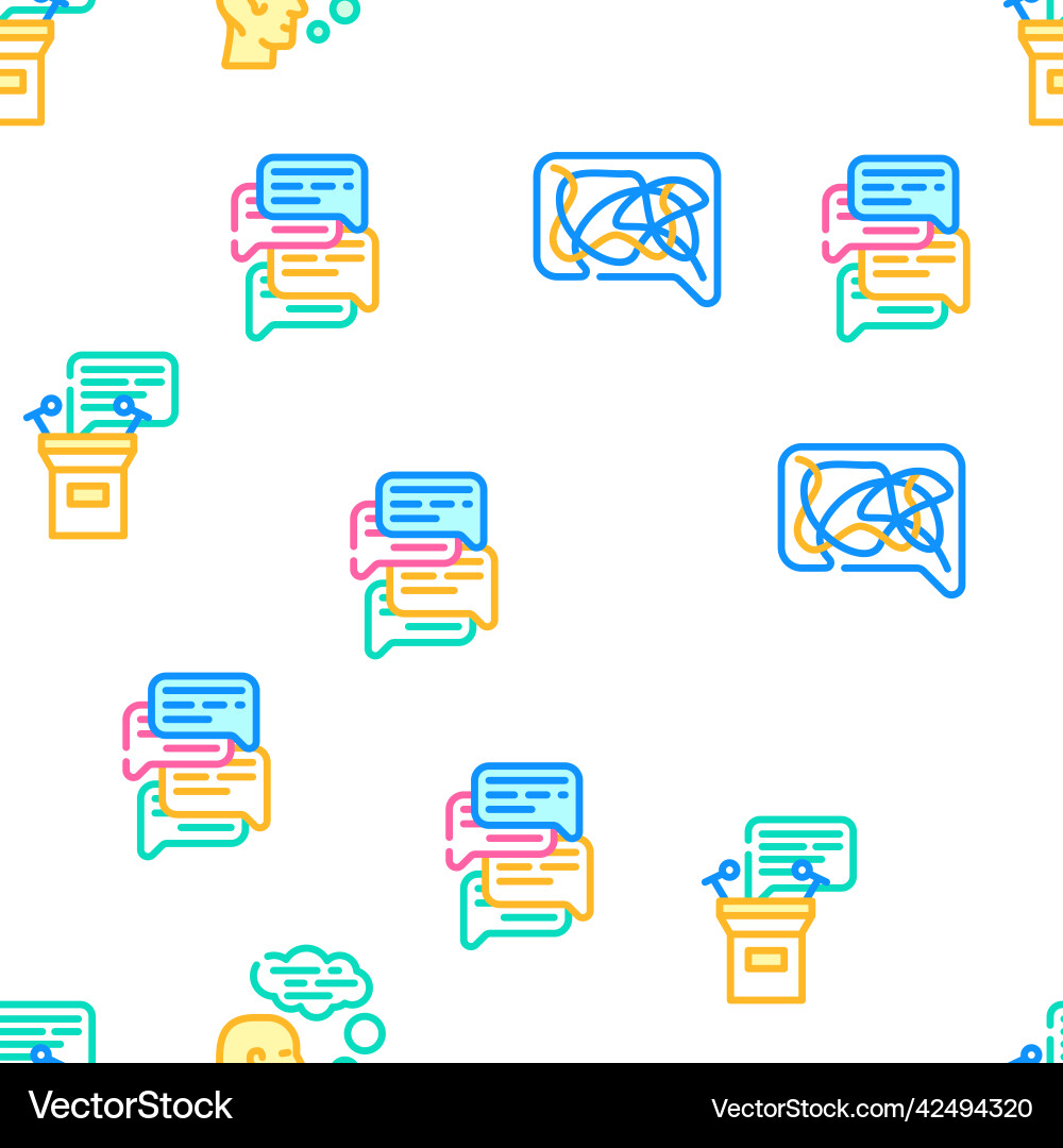 Speak conversation and discussion icons set Vector Image
