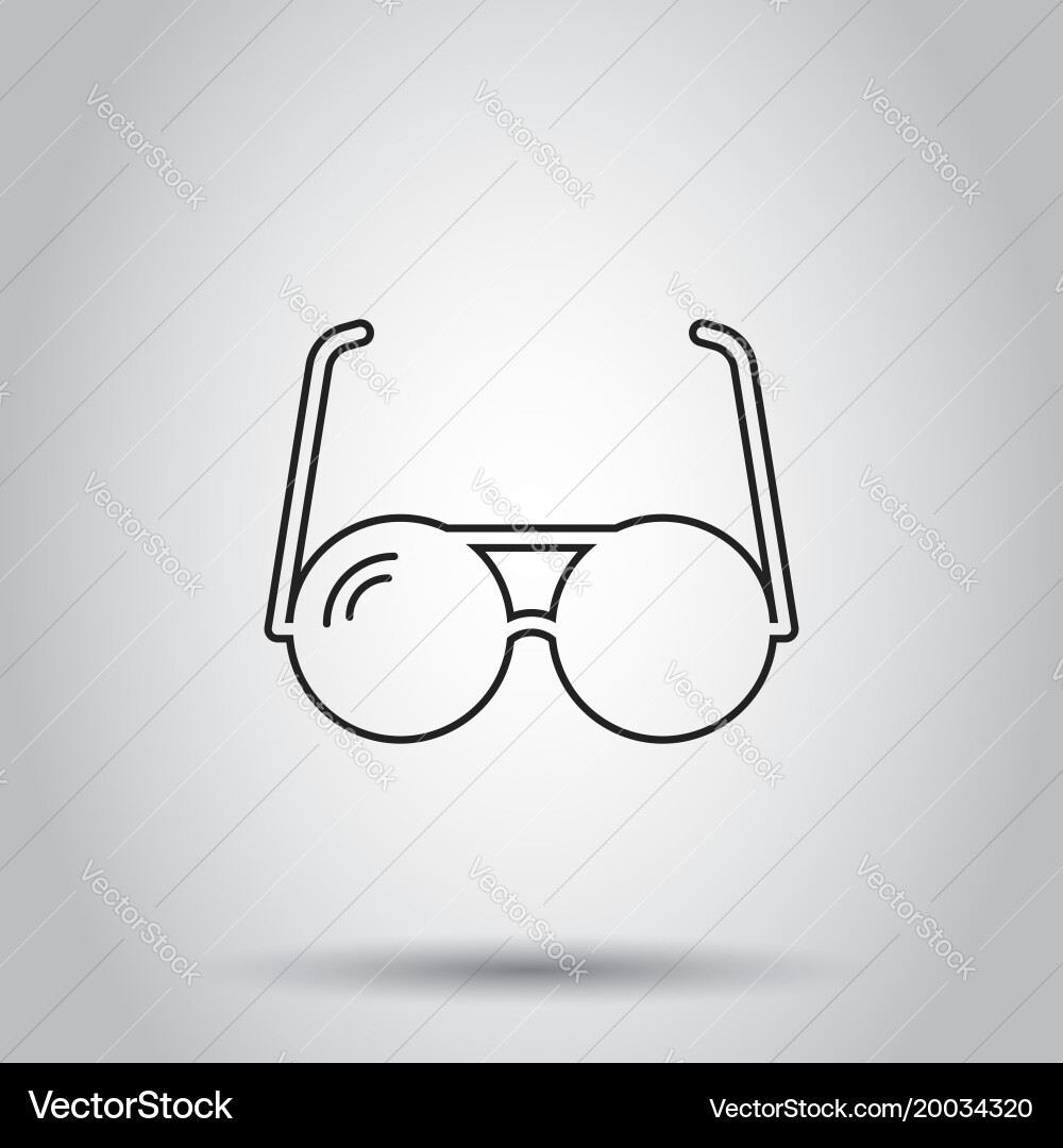 Sunglass icon on isolated background business Vector Image