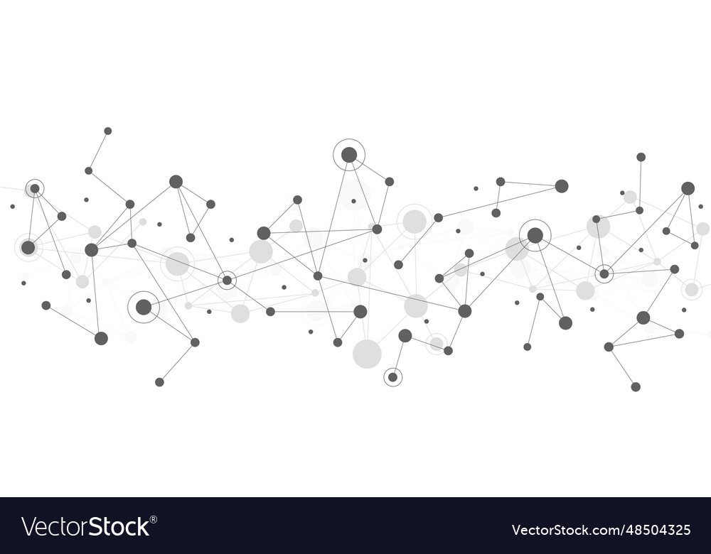 Abstract technology dot and line connection Vector Image