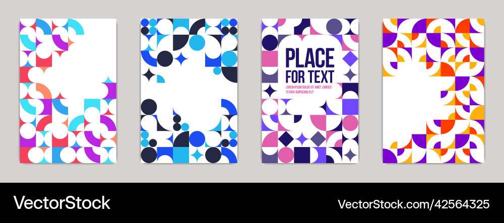Backgrounds and cover templates set abstract Vector Image