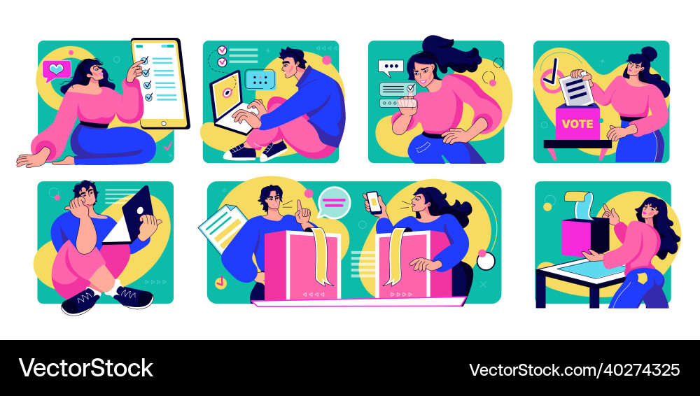 Business survey customer satisfaction Royalty Free Vector