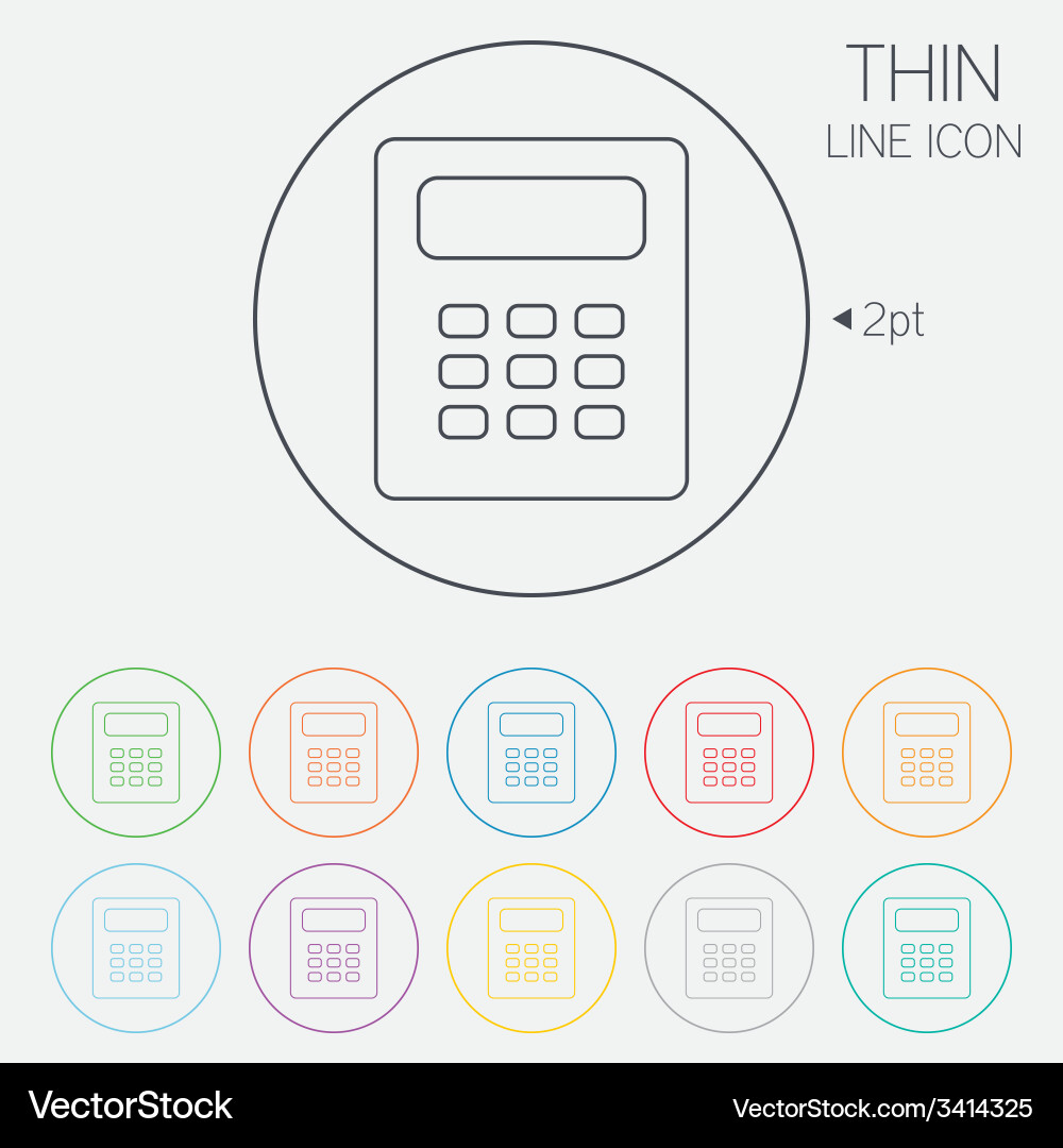Calculator sign icon bookkeeping symbol Royalty Free Vector