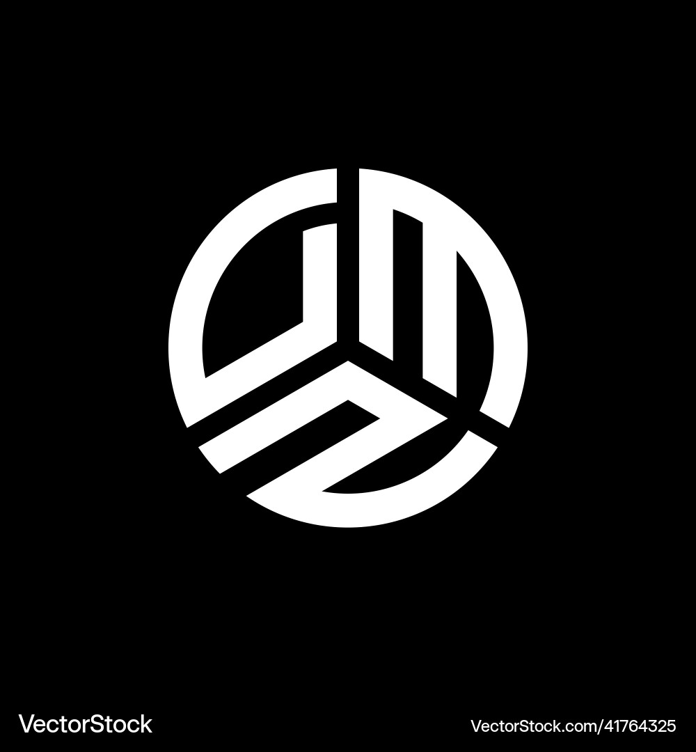 Dmz letter logo design on white background Vector Image