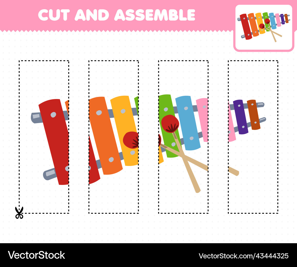 Education game for children cutting practice Vector Image