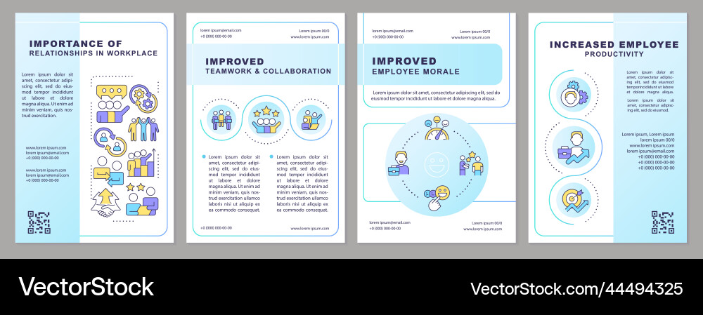 Importance of relationship in workplace blue Vector Image