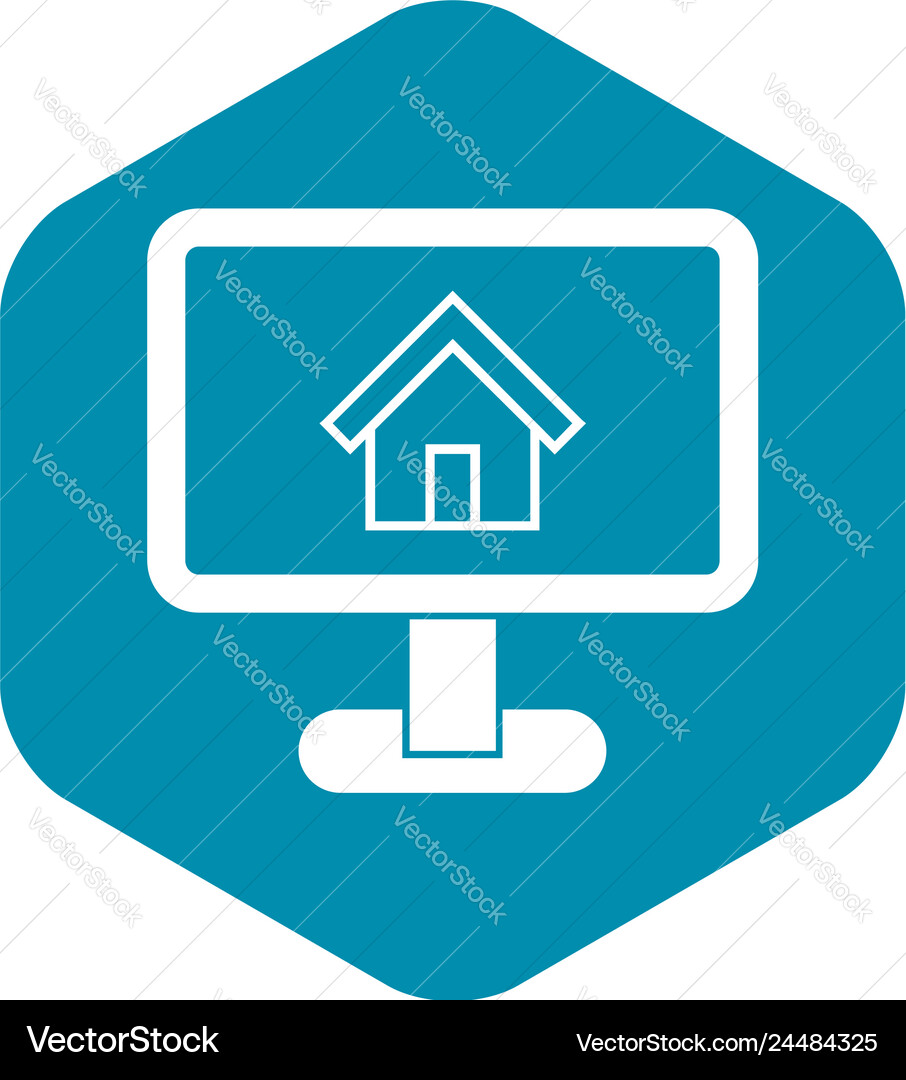 Layout of house icon simple style Royalty Free Vector Image