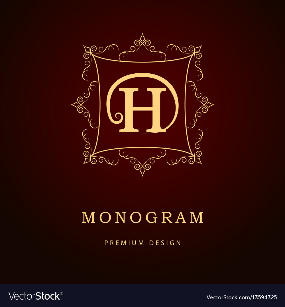 Monogram design elements graceful template Vector Image