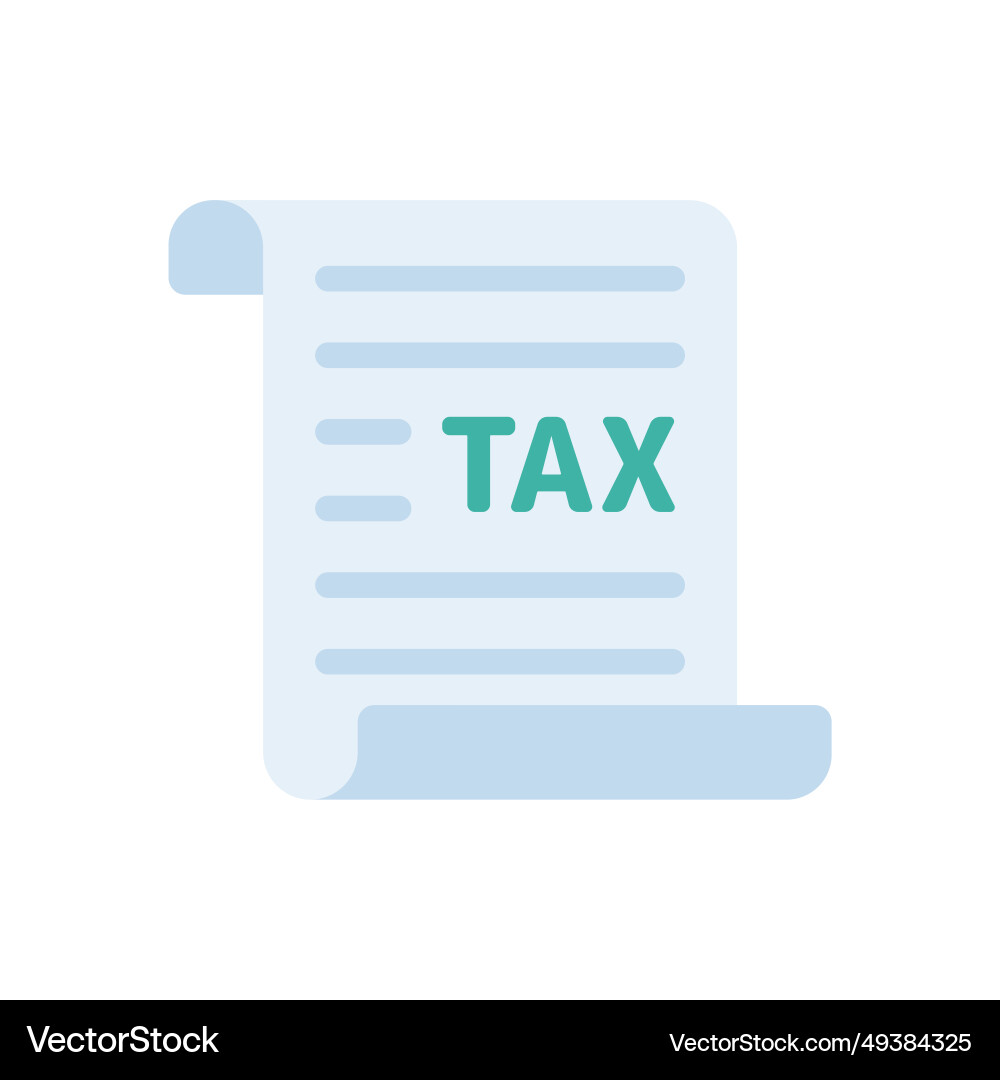 Tax document icon documents for filing taxes Vector Image