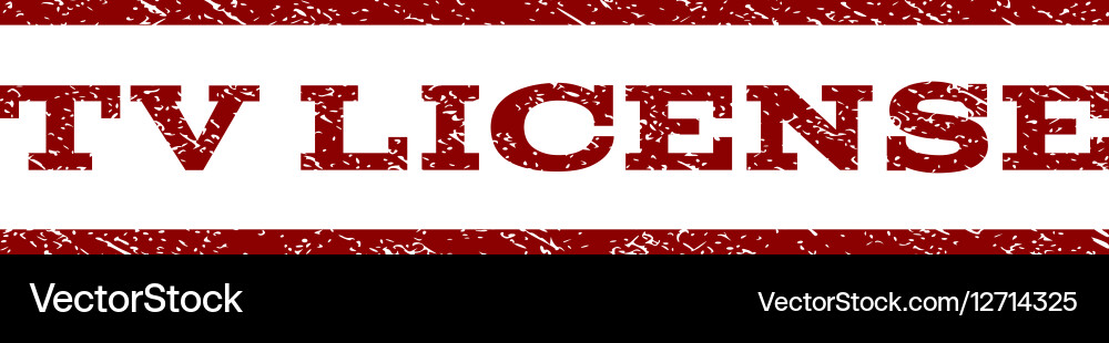Tv license watermark stamp Royalty Free Vector Image