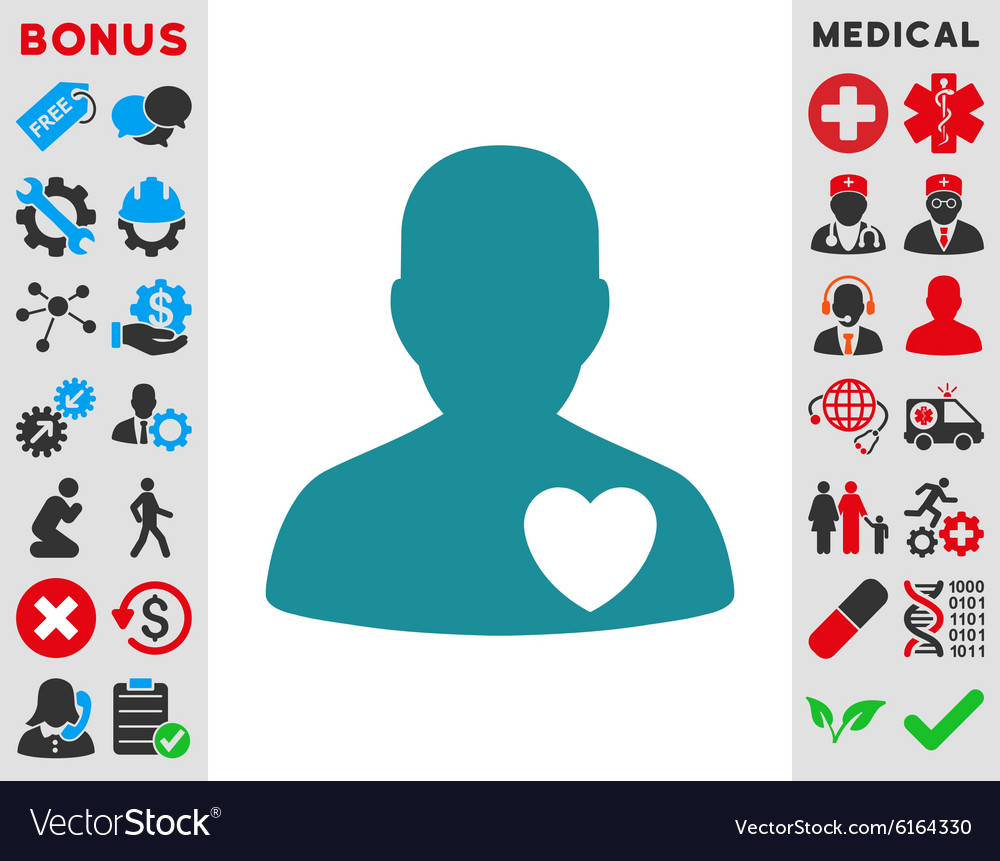 Cardiology patient icon Royalty Free Vector Image Cardiology patient icon Royalty Free Vector Image