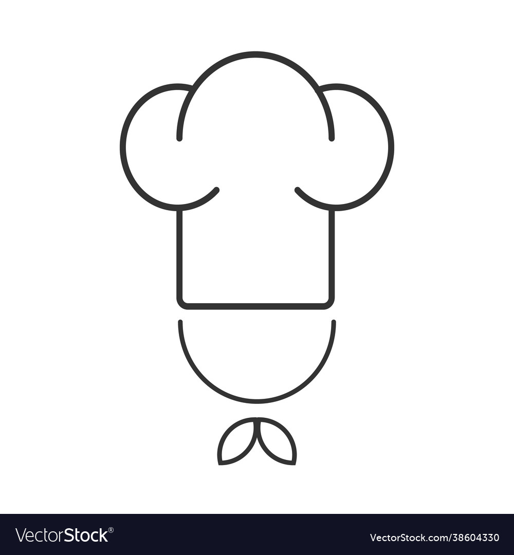 Chef hat icon restaurant and cook serving Vector Image