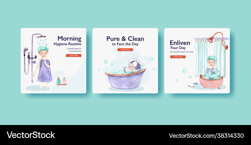 Daily life ads template design for brochure Vector Image
