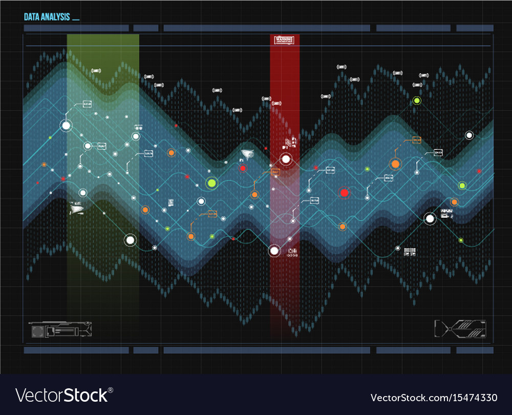 Data analysis visualization visual data Royalty Free Vector