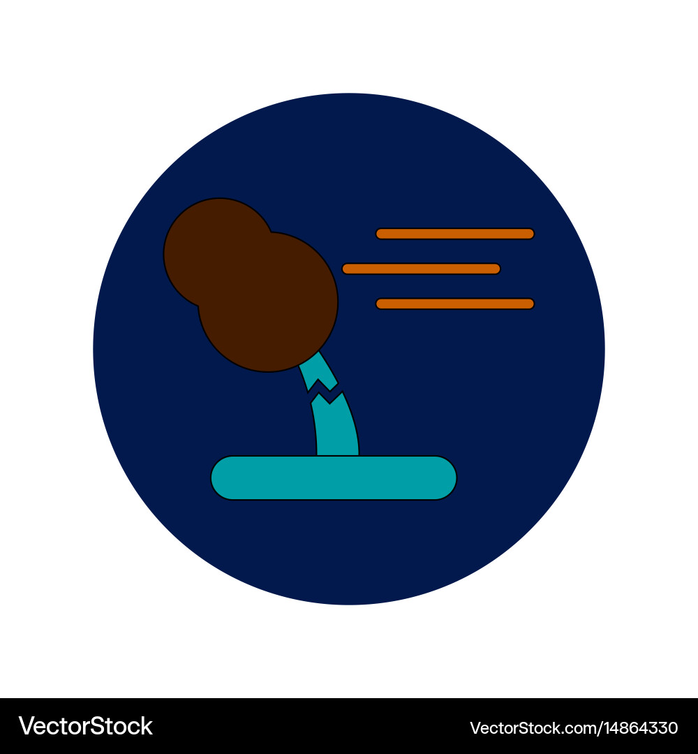 In flat design of storm Royalty Free Vector Image