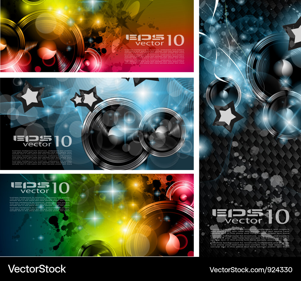 Music club banners Royalty Free Vector Image - VectorStock