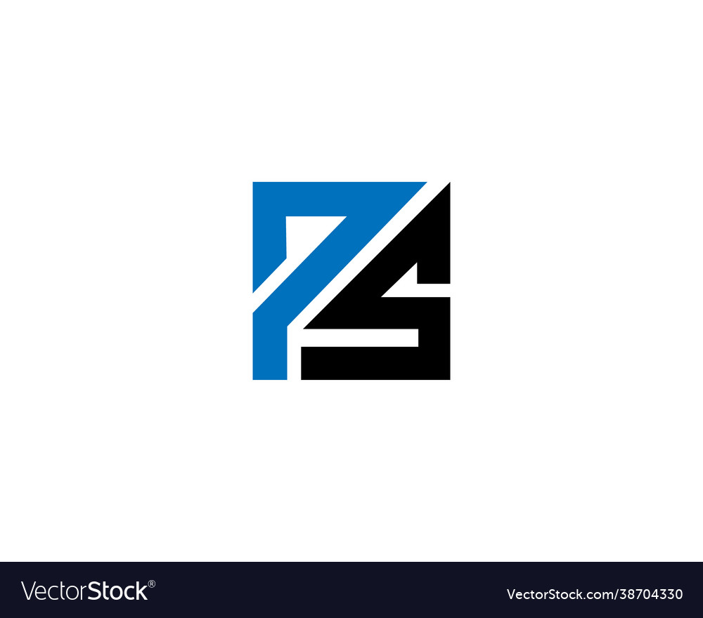 Ps initial logo design Royalty Free Vector Image