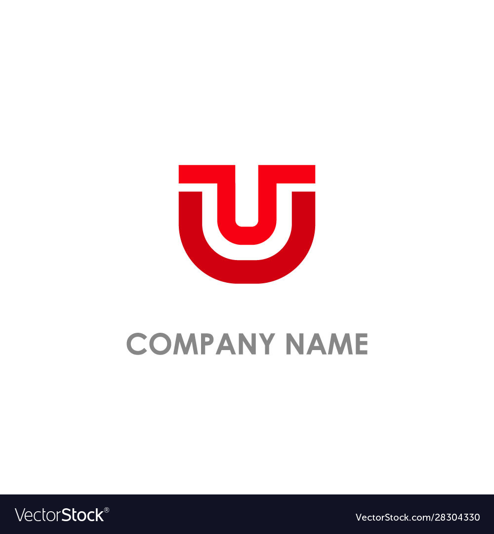 U initial design logo Royalty Free Vector Image