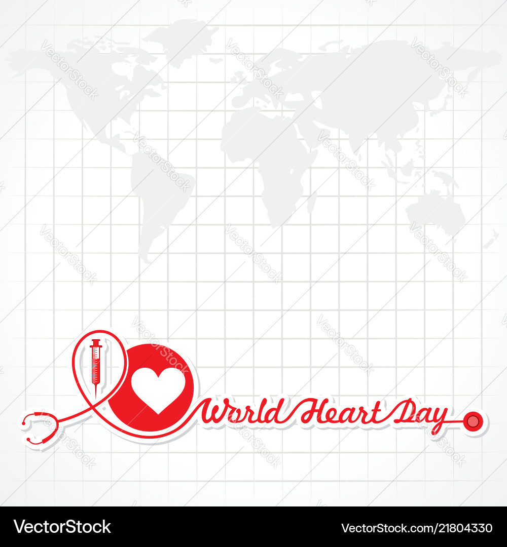 World heart day background stock Royalty Free Vector Image