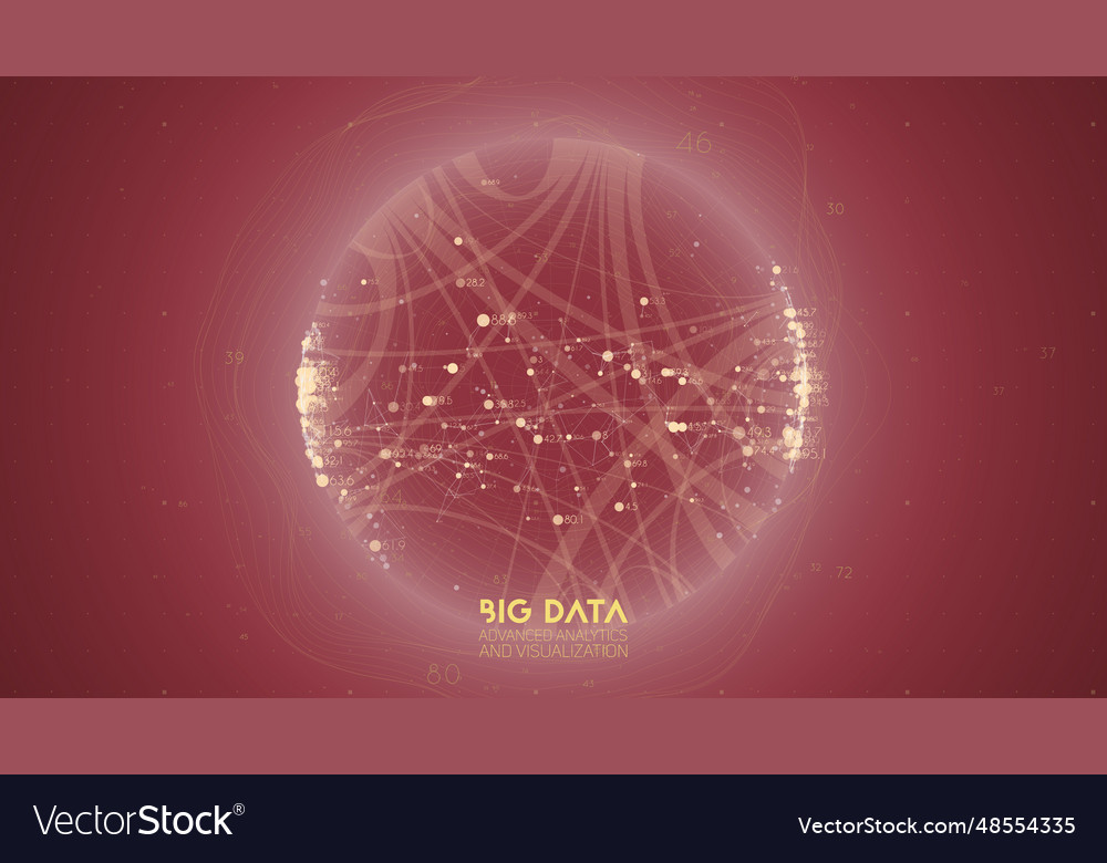 Big data visualization futuristic infographic Vector Image