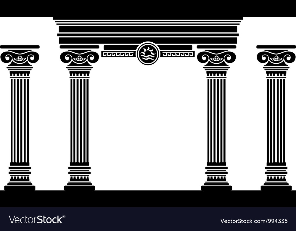 Fantasy arch and columns stencil sixth variant Vector Image Fantasy arch and columns stencil sixth variant Vector Image