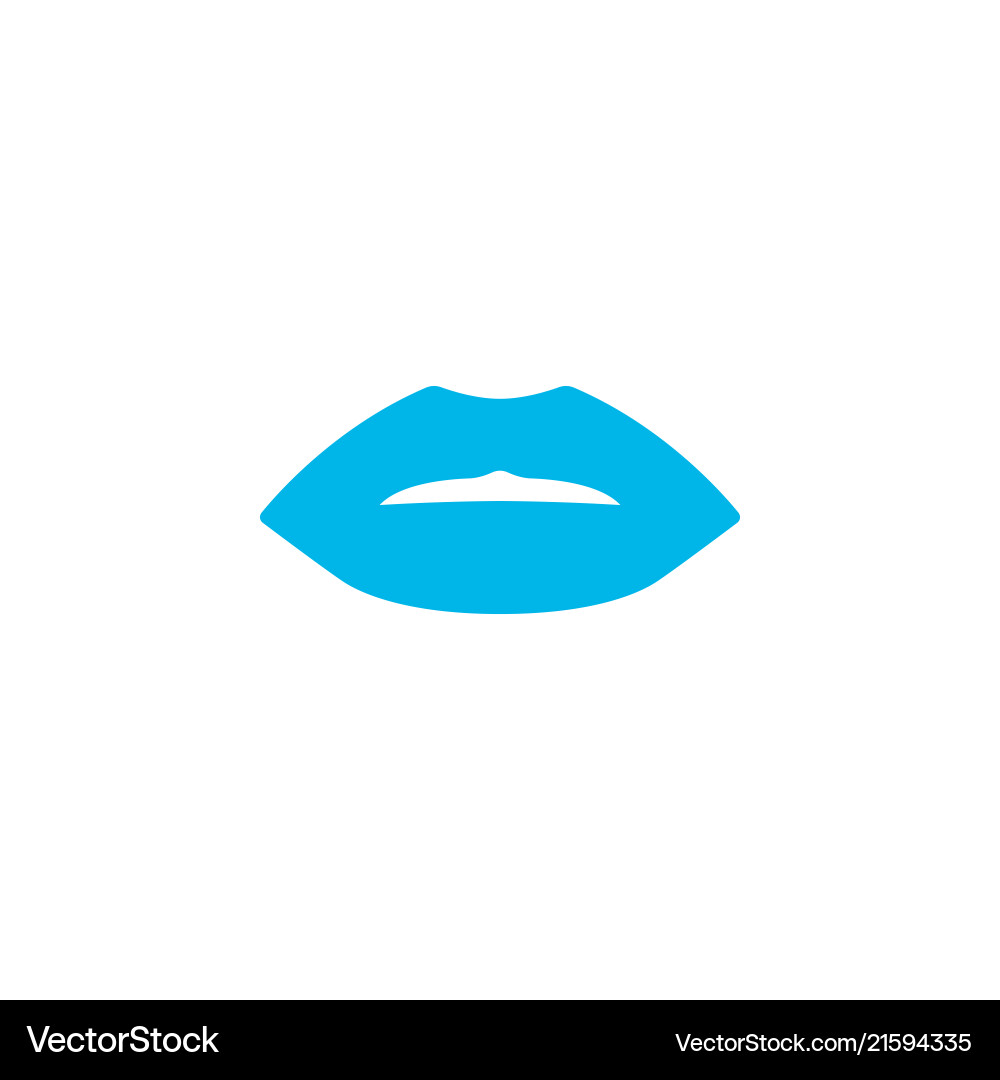 Lips icon colored symbol premium quality isolated Vector Image