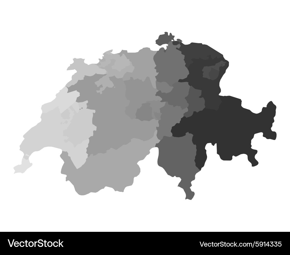Map of switzerland Royalty Free Vector Image - VectorStock