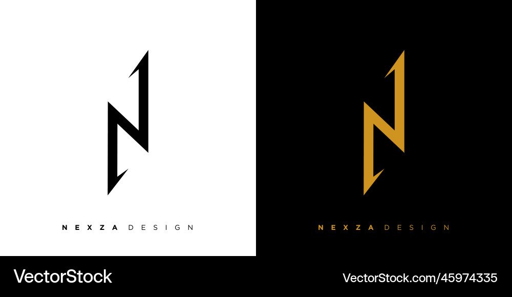 Modern and sophisticated n letter initial logo Vector Image