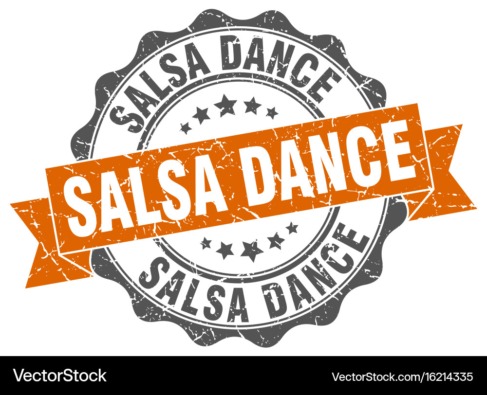 Salsa dance stamp sign seal Royalty Free Vector Image