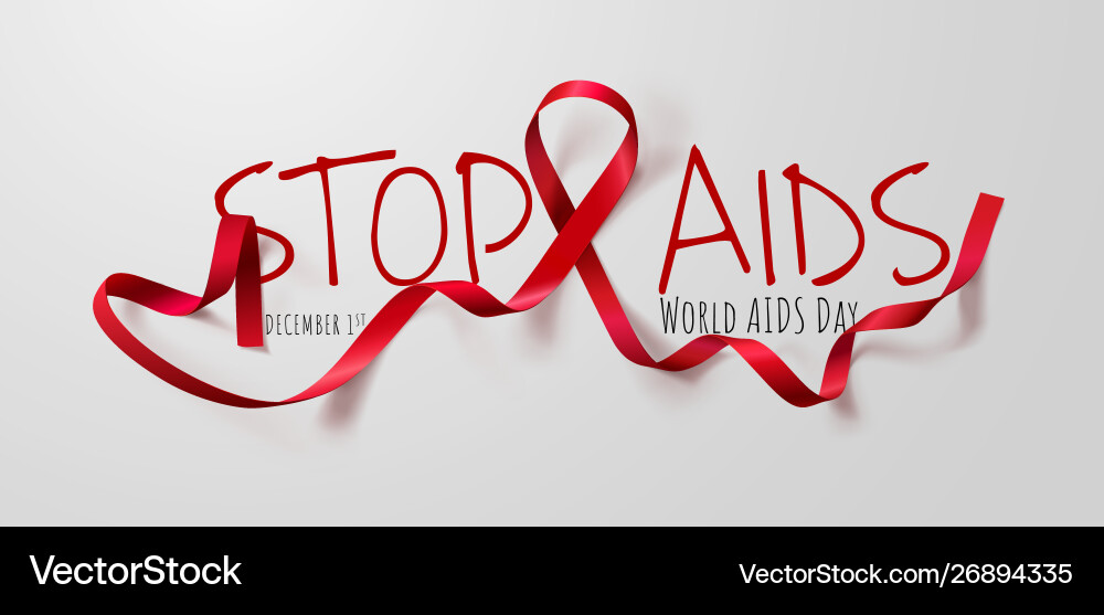 World aids day concept stop awareness Royalty Free Vector