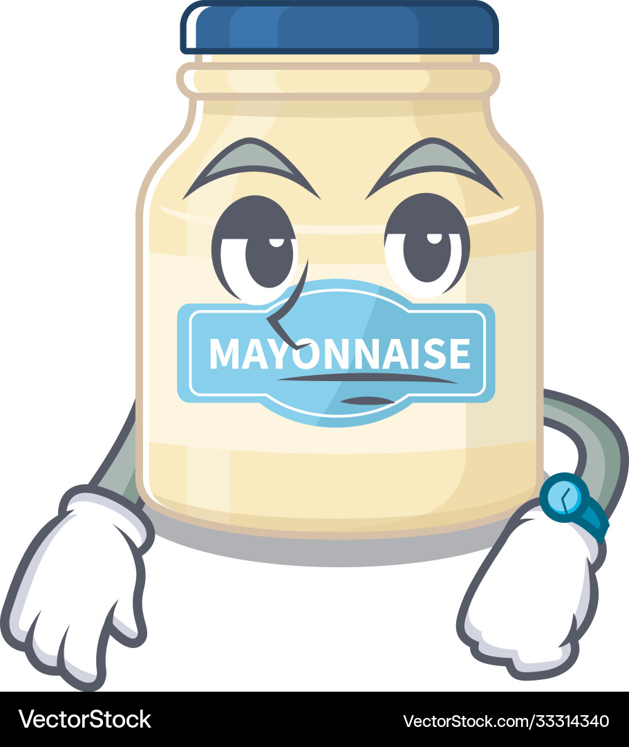 Cartoon character design mayonnaise Royalty Free Vector