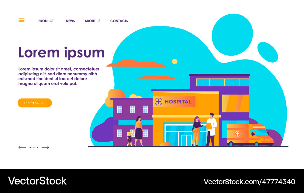 City hospital building Royalty Free Vector Image