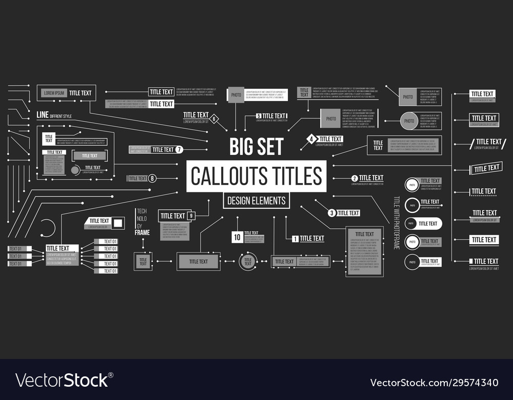 Creative callouts titles Royalty Free Vector Image