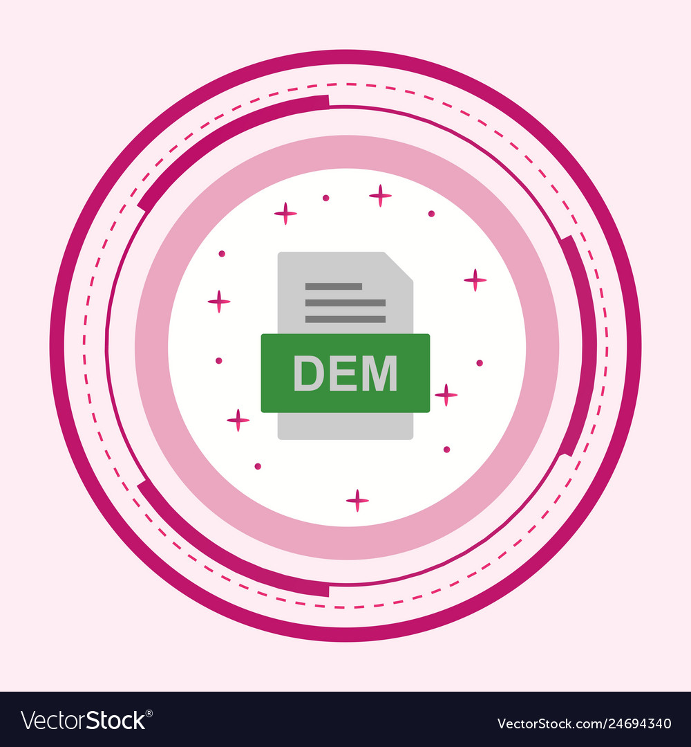 Dem file document icon Royalty Free Vector Image