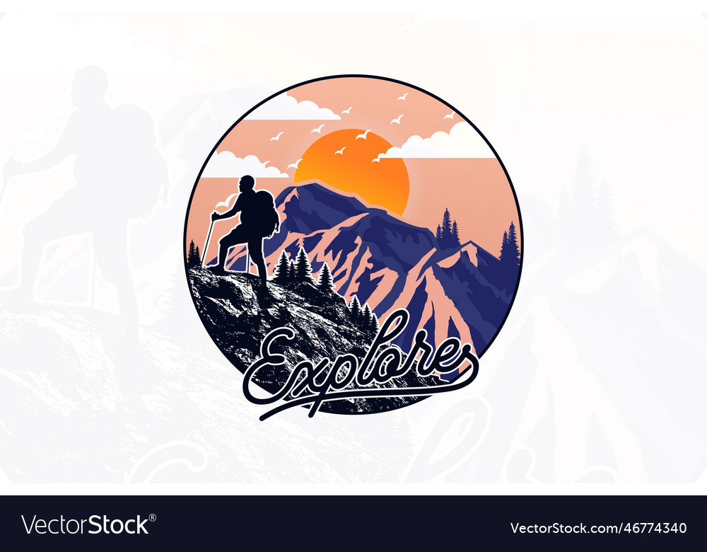 Explore Outdoor Adventure T Shirt Design Vector Image