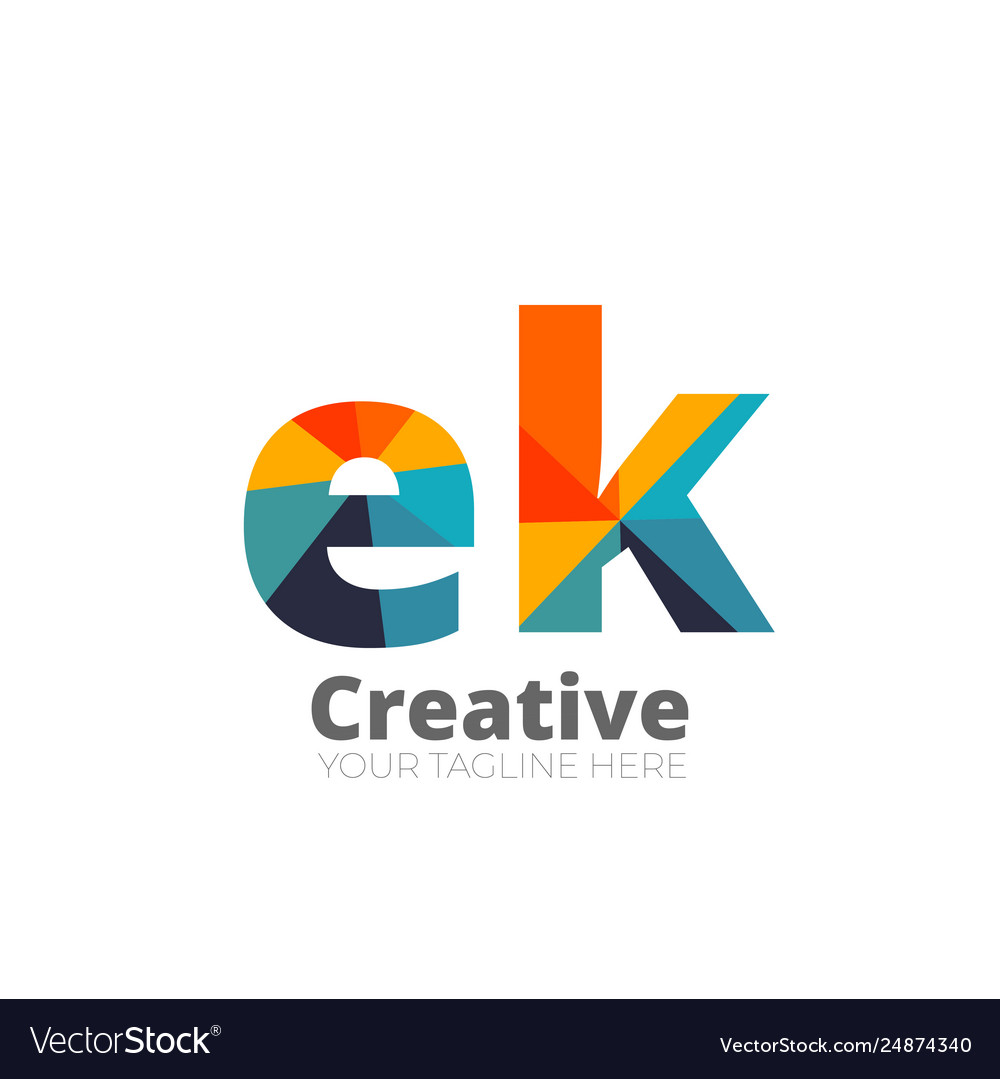 Initial letter rounded design logo - elements Vector Image