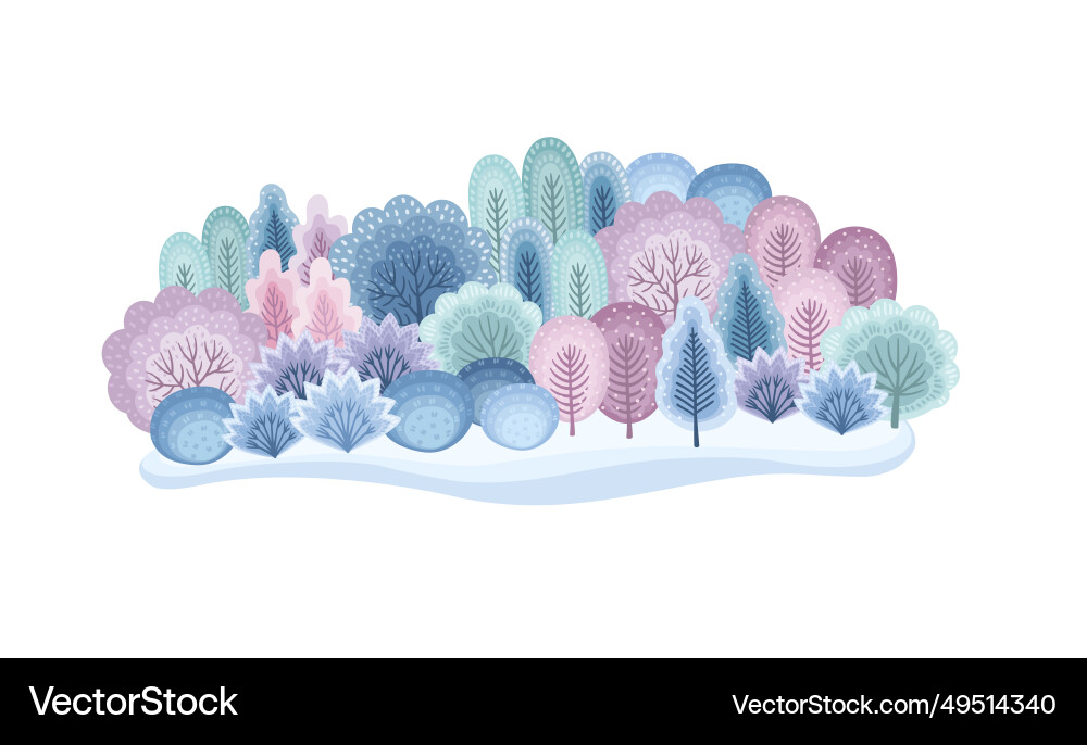 Isolated of winter forest Royalty Free Vector Image