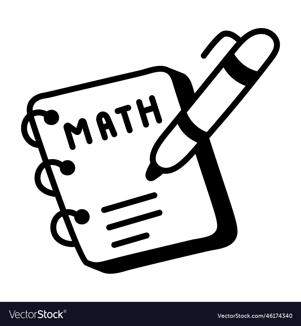 Math diary Royalty Free Vector Image - VectorStock