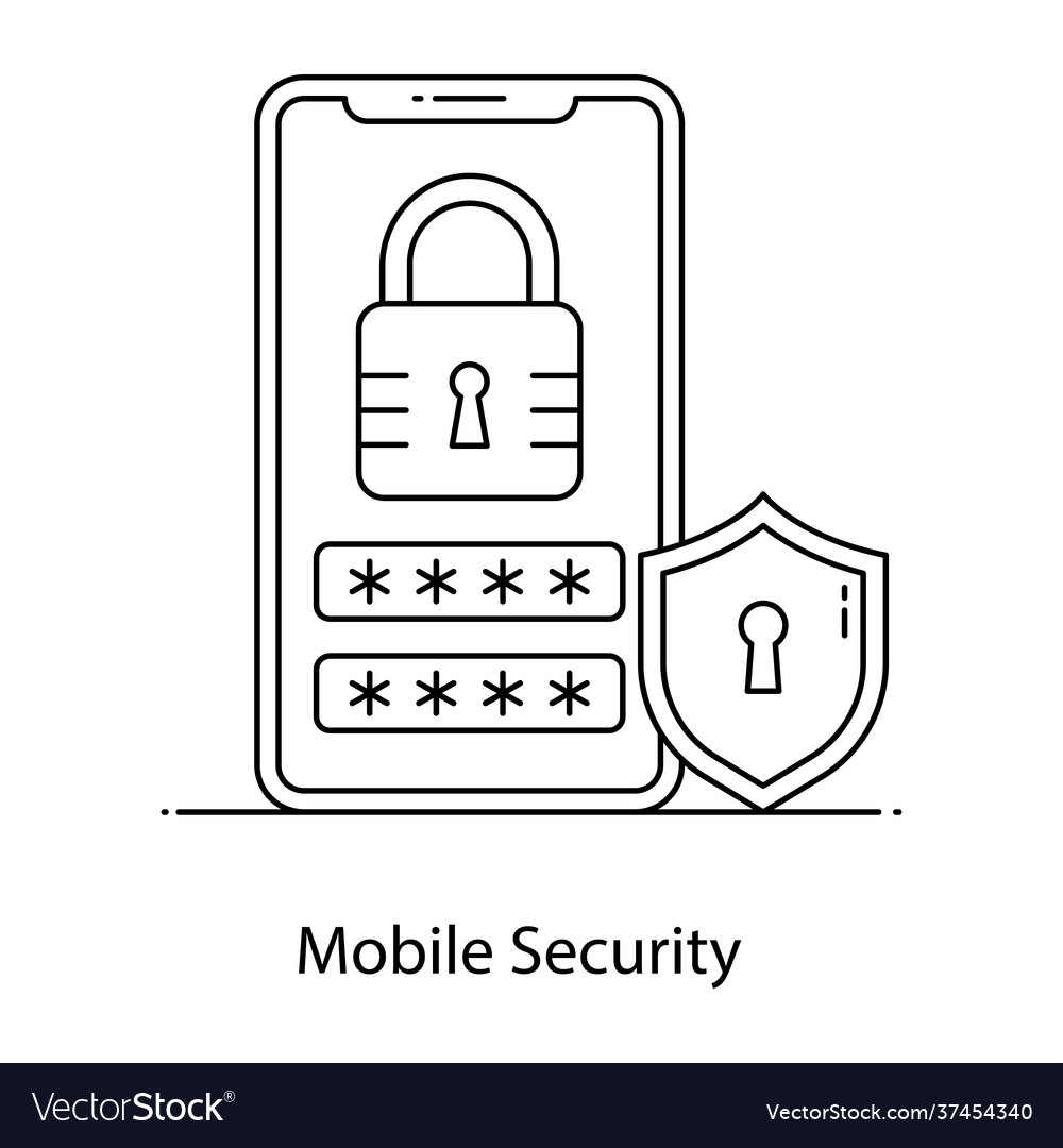 Mobile security Royalty Free Vector Image - VectorStock