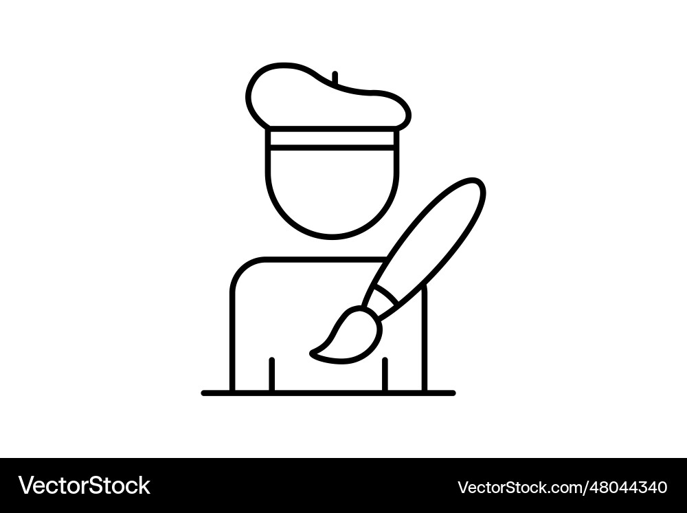 Painter icon icon related to painting line icon Vector Image