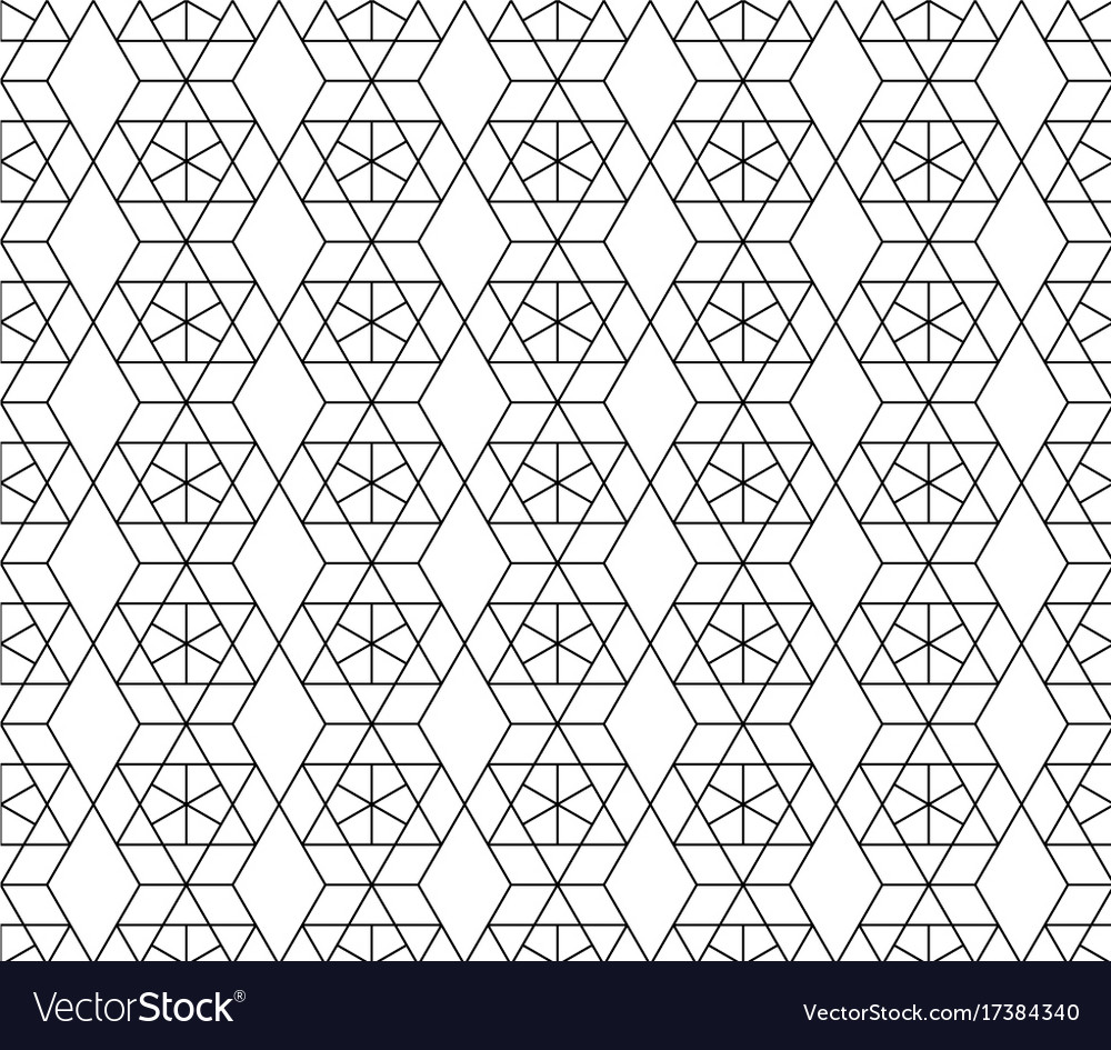 Seamless geometric pattern with editable Vector Image