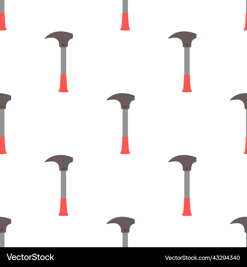 Seamless pattern of cartoon hammer Royalty Free Vector Image