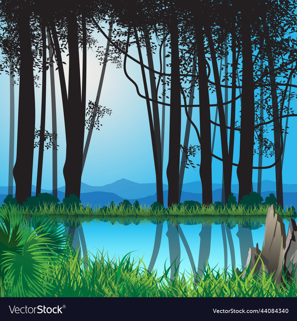 Shadow tree Royalty Free Vector Image - VectorStock