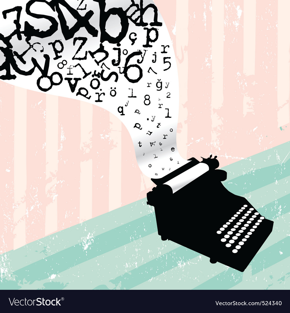 Typewriter Royalty Free Vector Image - VectorStock