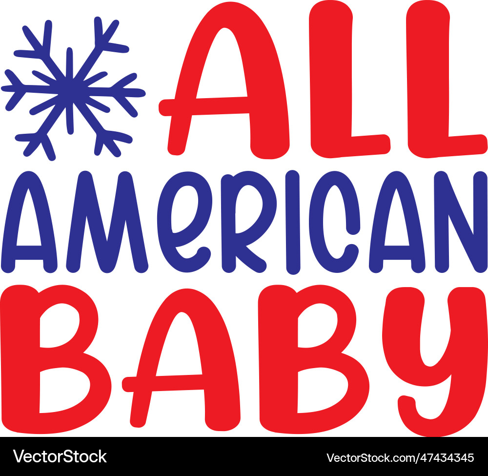 All american baby Royalty Free Vector Image - VectorStock