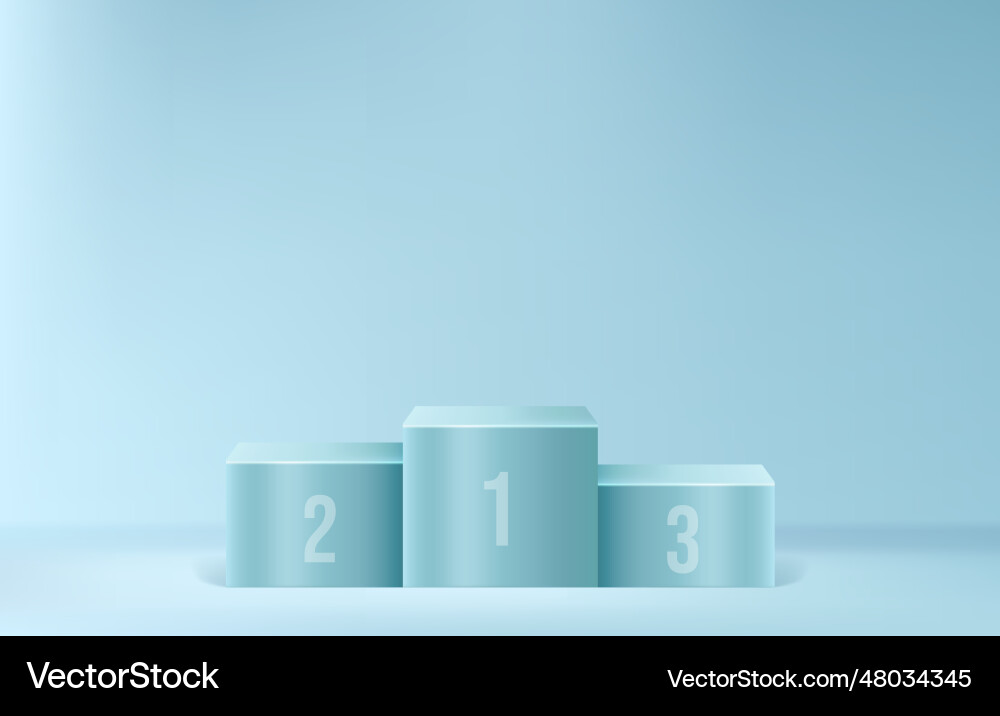 Competition winner podium on minimal scene Vector Image